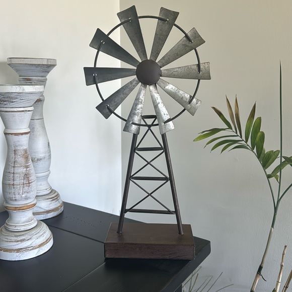 Home Collection | Accents | Home Collection Farmhouse Windmill Decor ...